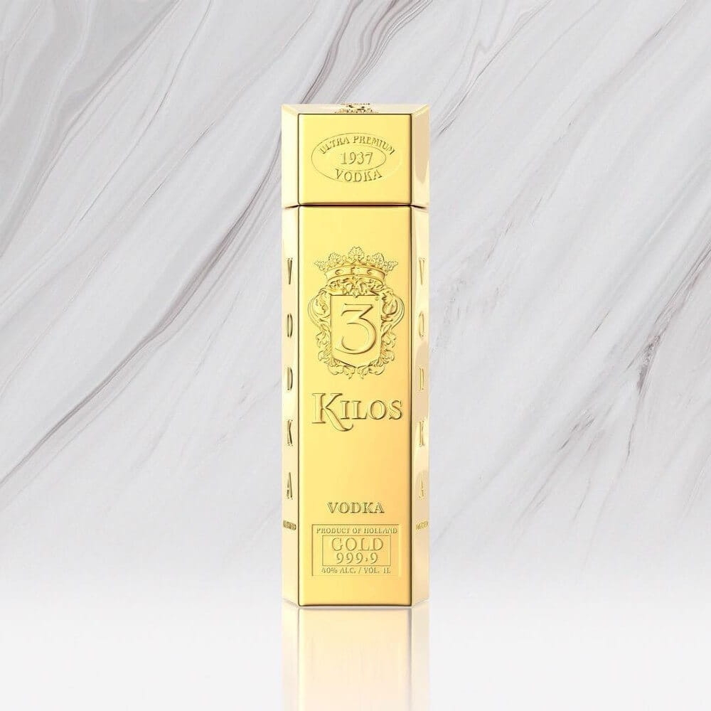 3 KILOS GOLD VODKA 1L SZTABKA ZŁOTA - Sklep online Propaganda24h.pl