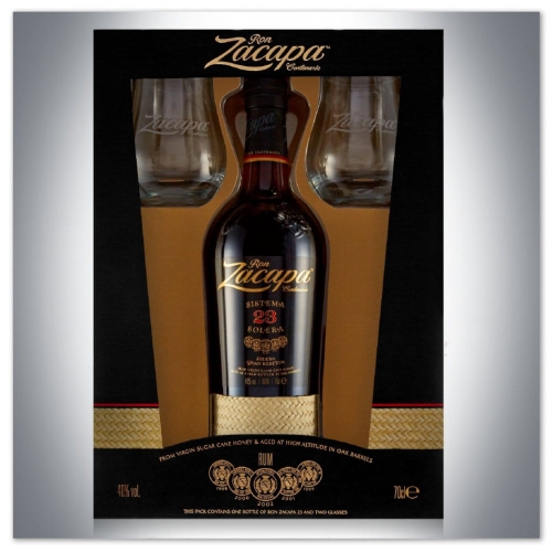 ZACAPA CENTENARIO 23YO RUM 0,7L + 2 SZKLANKI | Gwatemala / RUM - Sklep ...